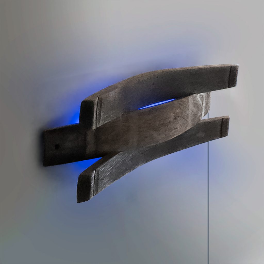 Modern Style Reclaimed Wine Barrel Stave Sconce with RGBW LED lights ...